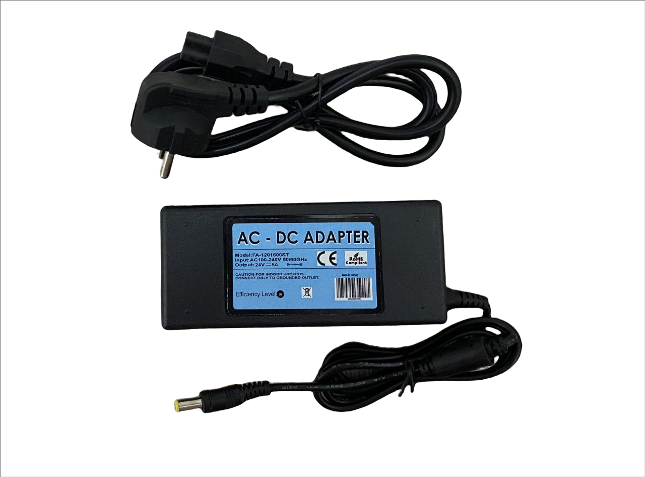 24 Volt Adaptörler :: 24V 5A Adaptör 24 Volt 5 Amper Adaptör Standart Uç